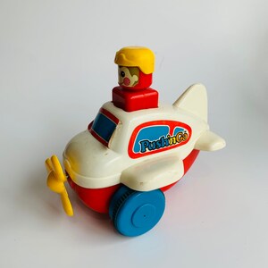 Vintage Tomy Push'ngo Plane and Pilot - Etsy