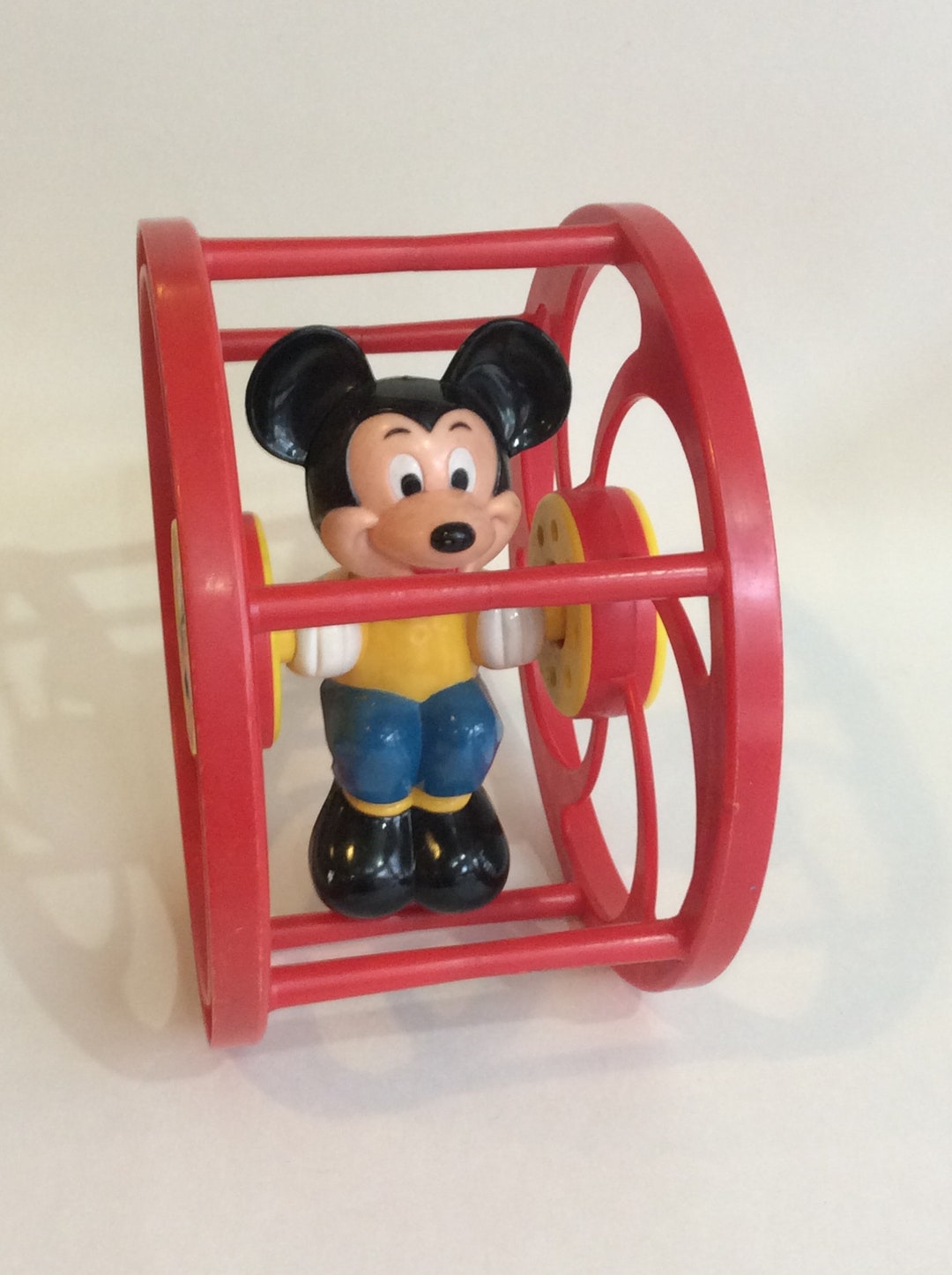 Vintage Walt Disney Productions Mickey Mouse Wheel Toy - Etsy