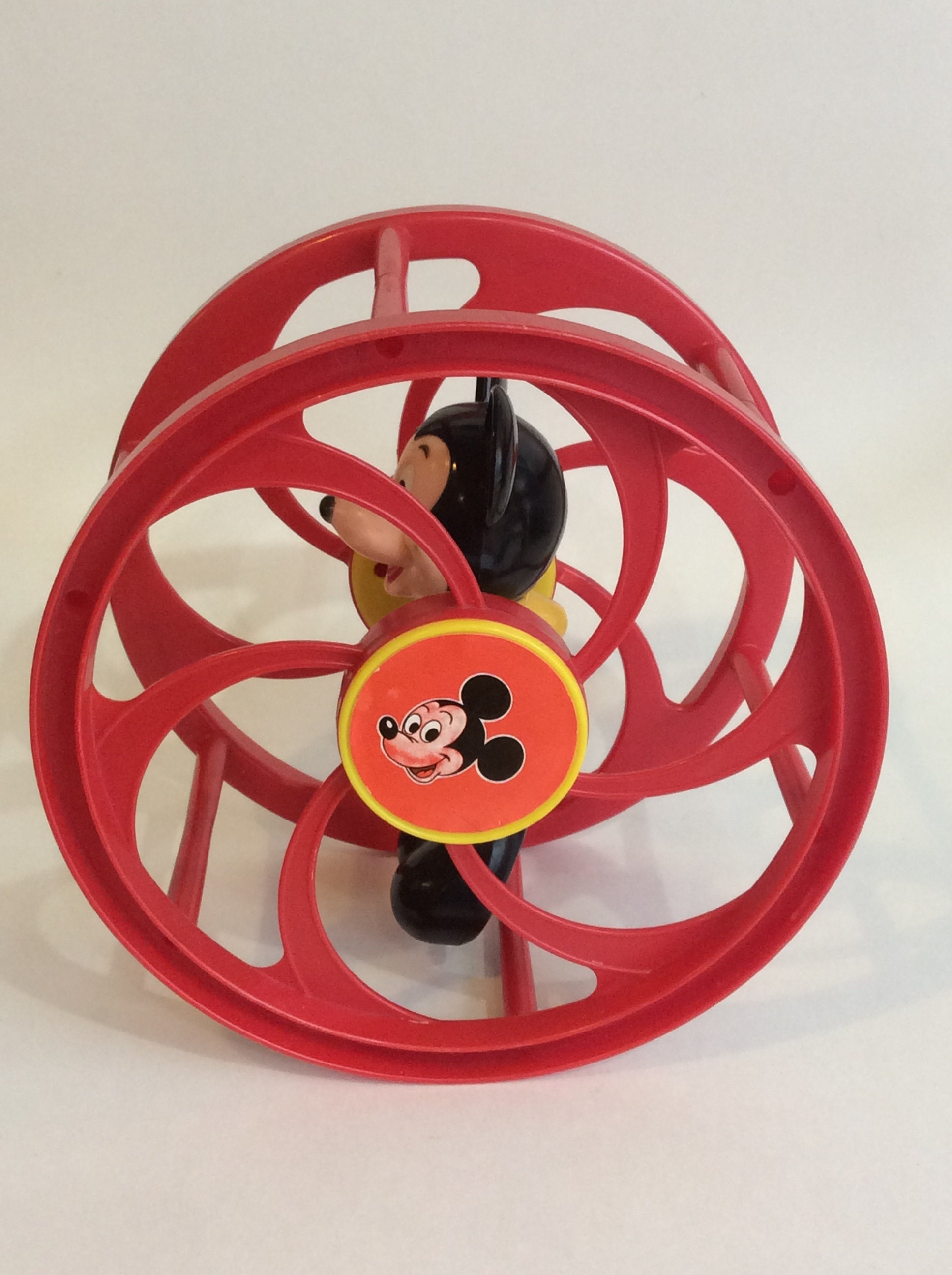 Vintage Walt Disney Productions Mickey Mouse Wheel Toy | Etsy