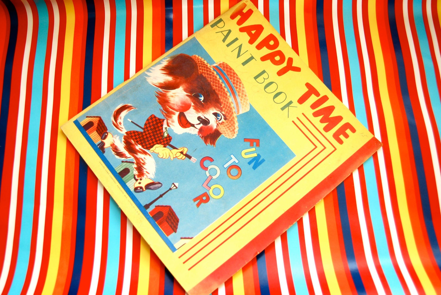 Vintage Happy Time Paint Book coloring Book for Children | Etsy