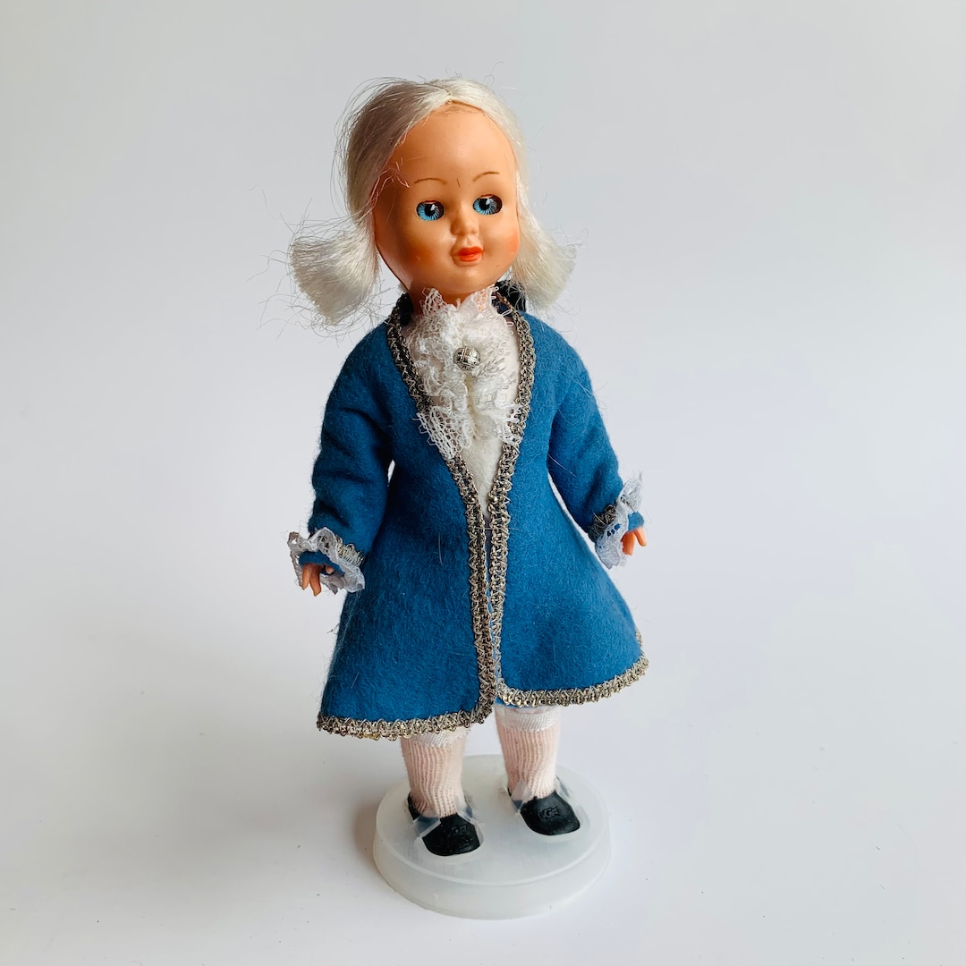 Vintage George Washington Doll on Stand With Sleep Eyes - Etsy