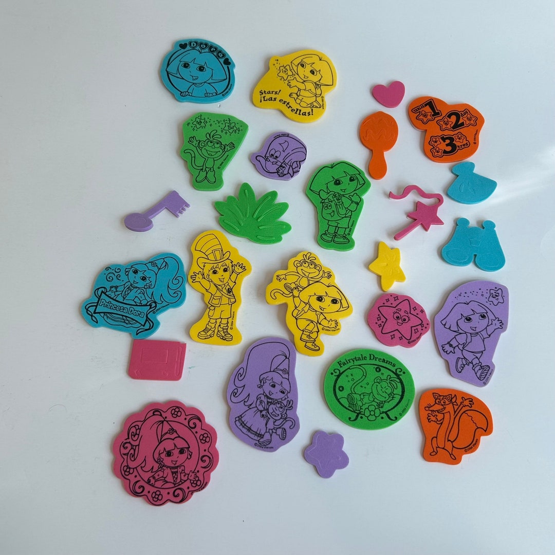 Vintage Dora the Explorer Foam Sticker Collection - Etsy