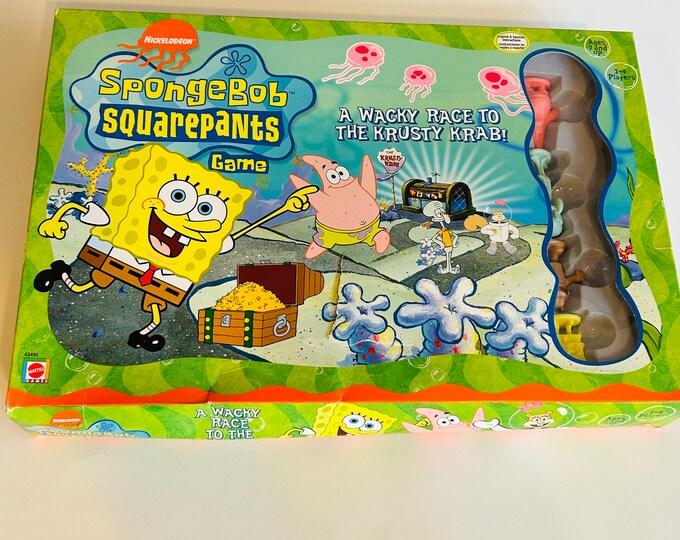 Vintage Spongebob Squarepants Game From Mattel, A Wacky Race to the ...