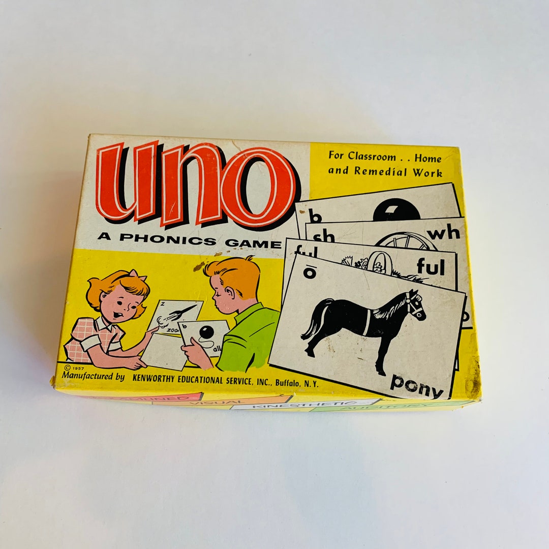 Vintage Game, Uno, A Phonics Game - Etsy