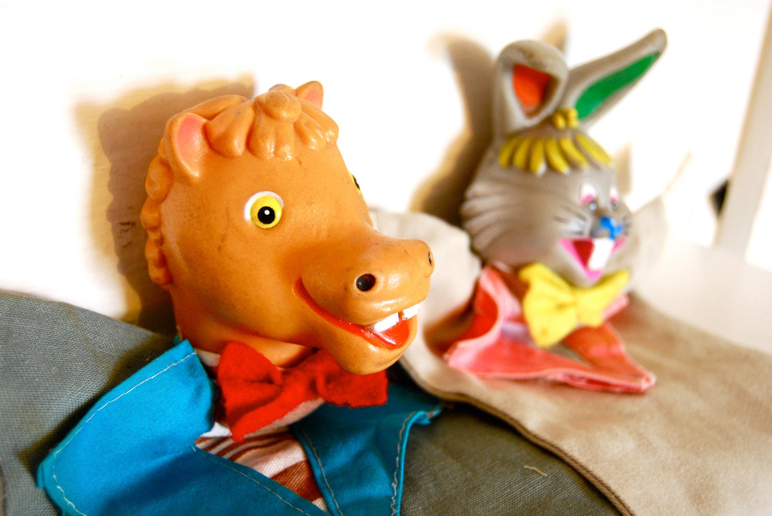 Vintage Pair of Animal Puppets | Etsy