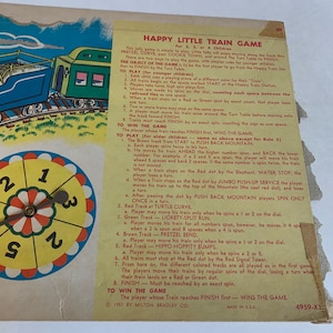 Vintage the Happy Little Train Game Board and Spinner - Etsy