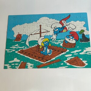 Vintage Milton Bradley Smurf Puzzle, Super Smurf, Raft - Etsy