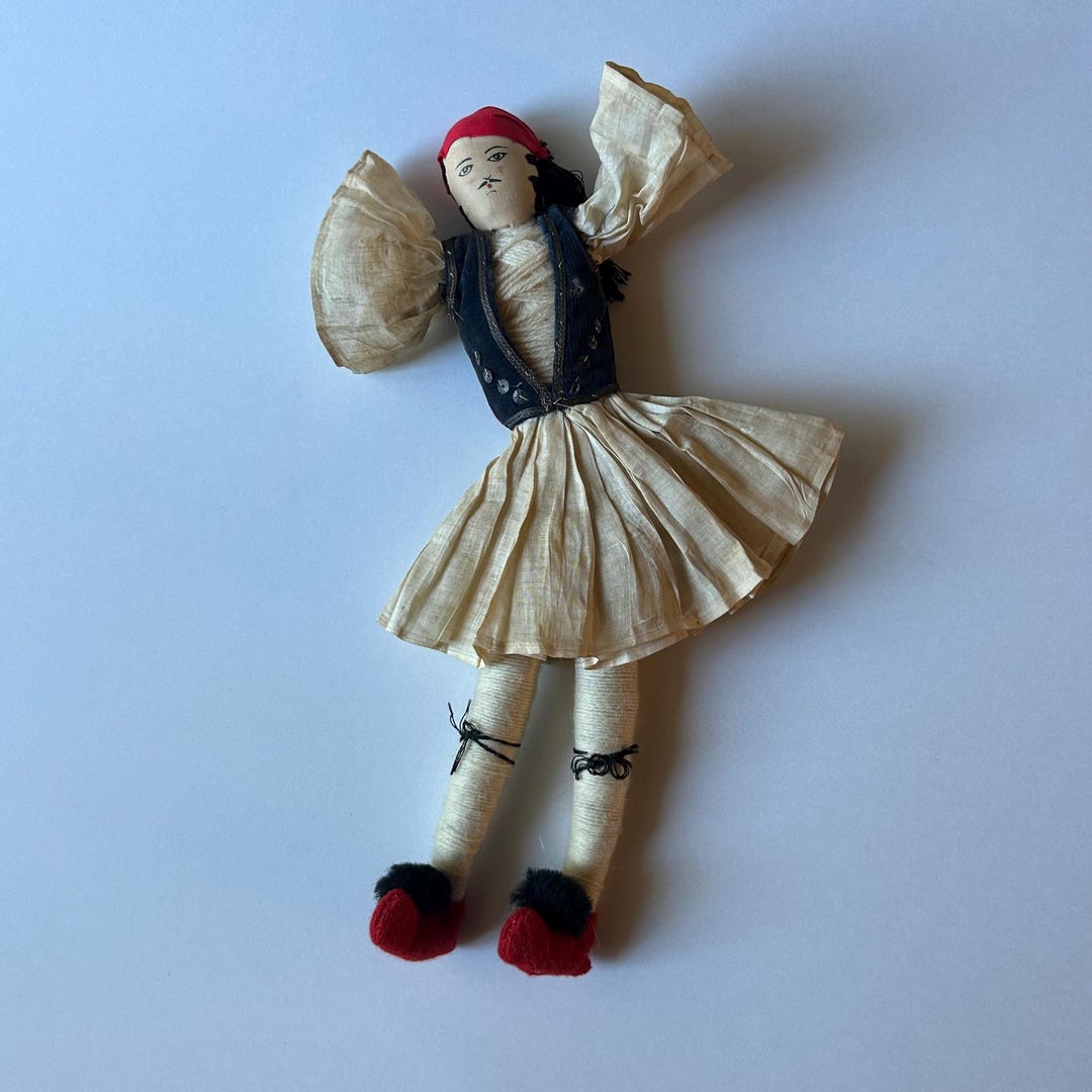 Vintage Greek Cloth Doll, Cultural Outfit - Etsy
