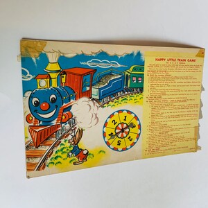 Vintage the Happy Little Train Game Board and Spinner - Etsy