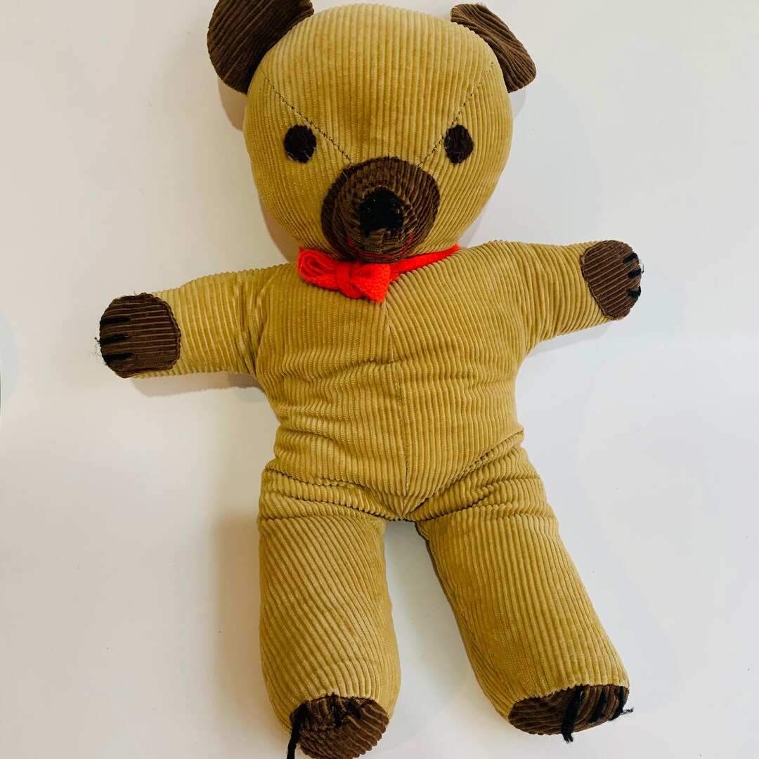 Vintage Hand Crafted Teddy Bear, Corduroy - Etsy