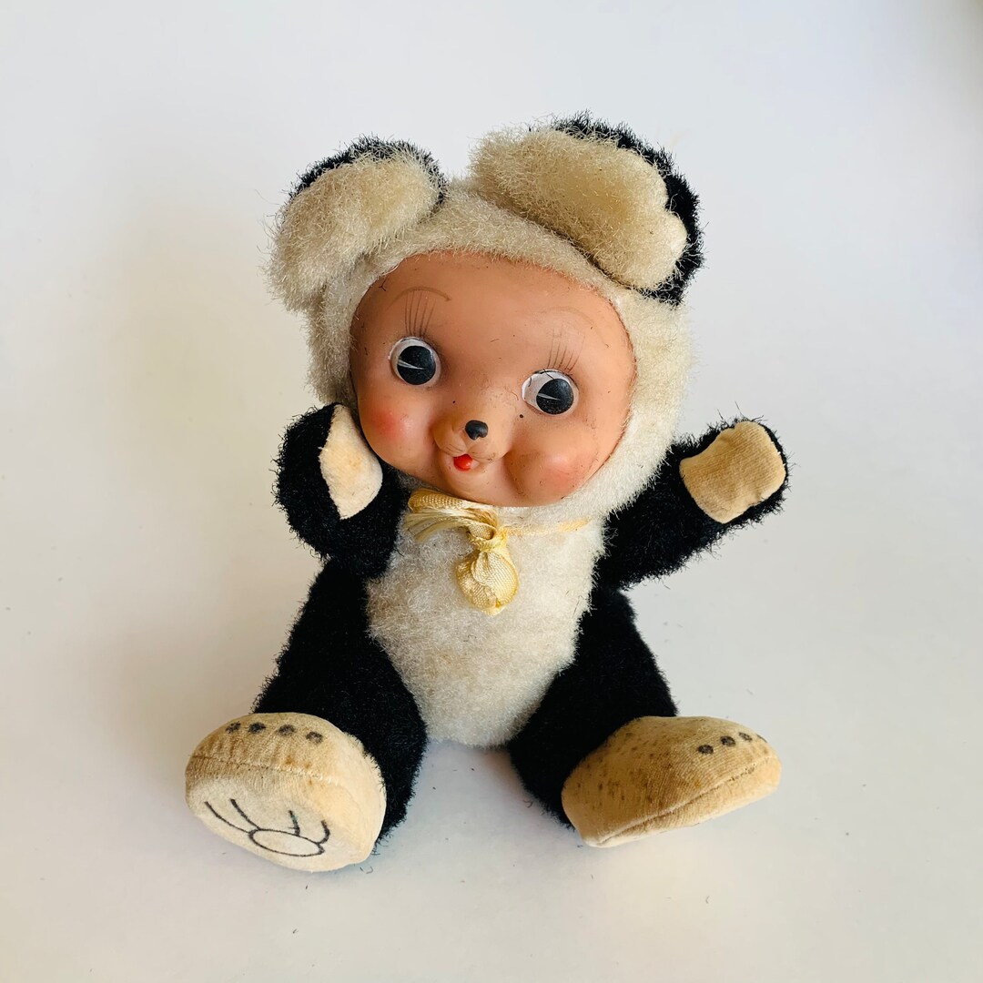 Vintage Rubber Face Posable Panda Bear Plush, Japan - Etsy