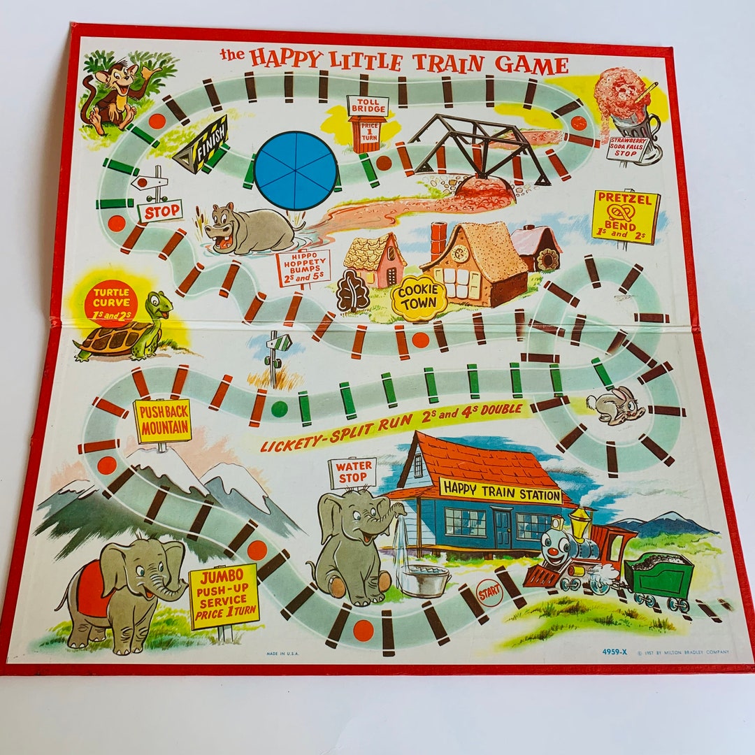 Vintage the Happy Little Train Game Board and Spinner - Etsy