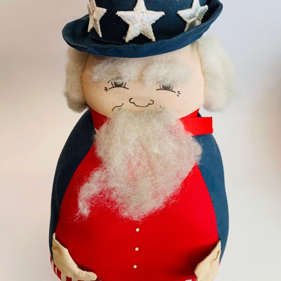 Vintage Overly-raker Inc Plush Roly Poly U.S. Uncle Sam - Etsy