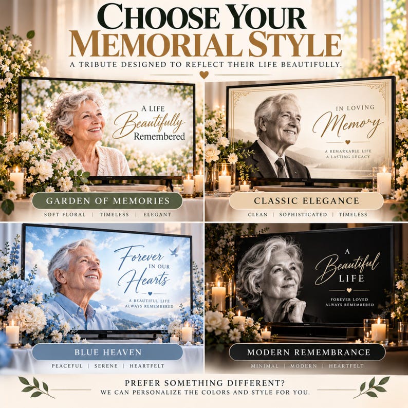 Custom Funeral Slideshow Video, Memorial Tribute, Celebration of Life ...