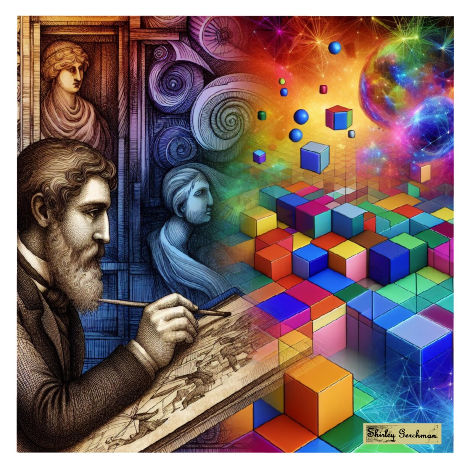 Fragments of Time, Layers of Vision AI Generative Art Digital Download ...