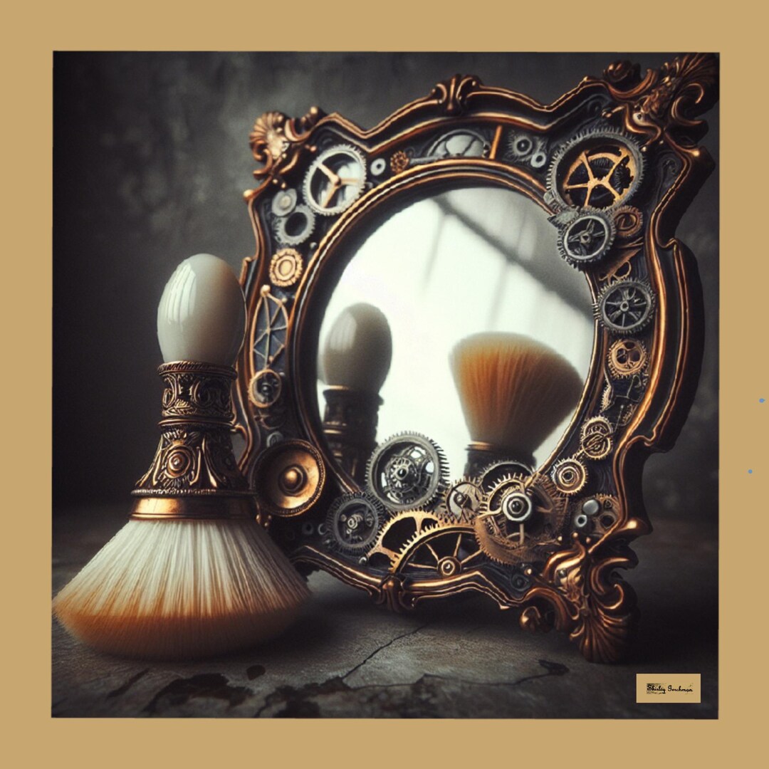 Reflections of Time, Steampunk Artwork, AI Generative Digital ...
