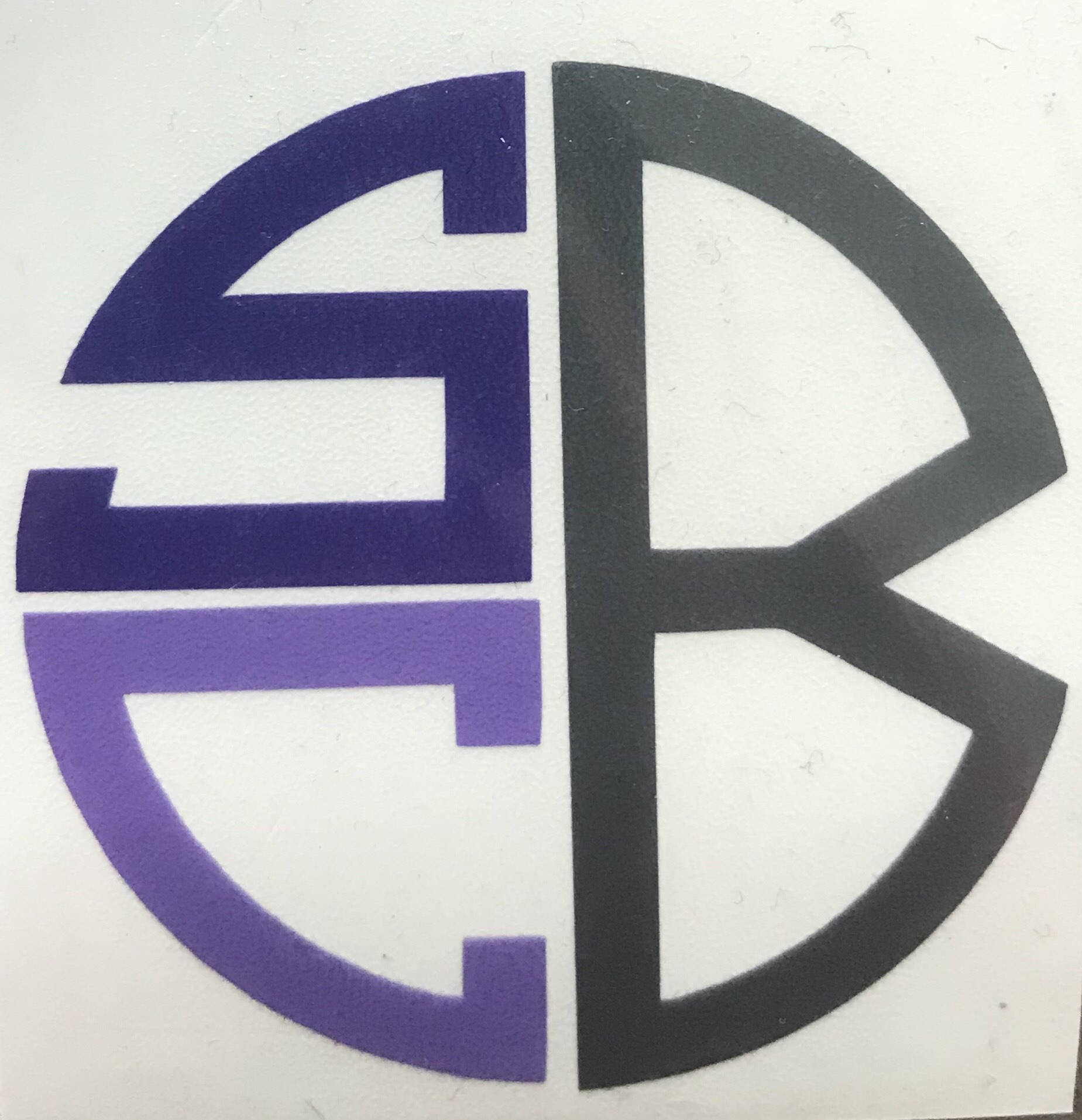 Custom Monogram Vinyl Decal Round Stacked Initials | Etsy