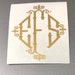 Custom Monogram Vinyl Decal Bamboo Initials Personalize - Etsy
