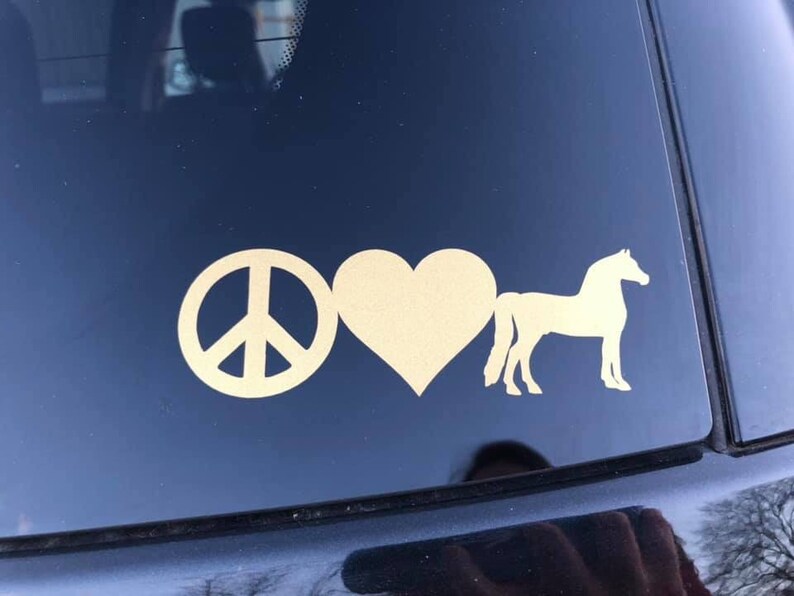 Peace Love Quarter Horse Vinyl Decal FREE SHIPPING on - Etsy