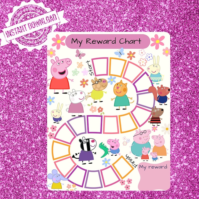 Pig Family Reward Chart | Kids Behavior, Chores, Potty Training ...