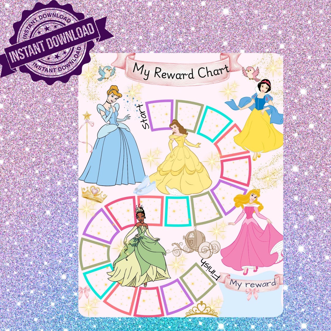 Princess Reward Chart Printable | Fairy Tale Behavior Chore Tracker ...