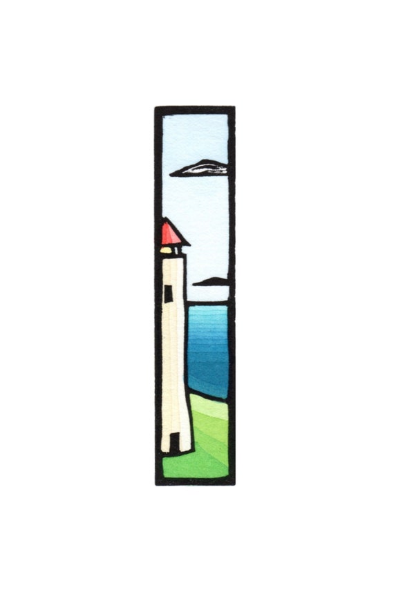 Original Linocut of Lighthouse By Ken Swanson 1451 Wall Hangings Prints ...