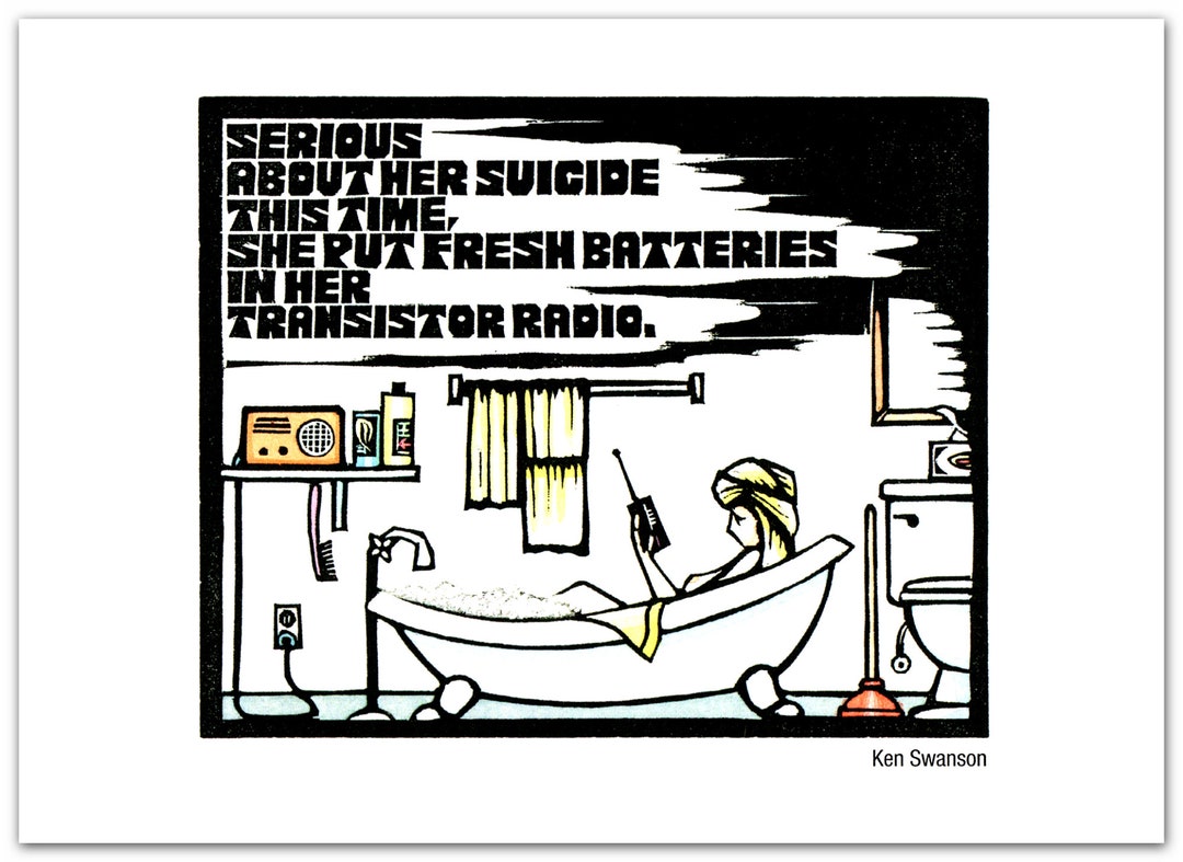6 Greeting Cards About Interesting Thinking From an Original Linocut by ...