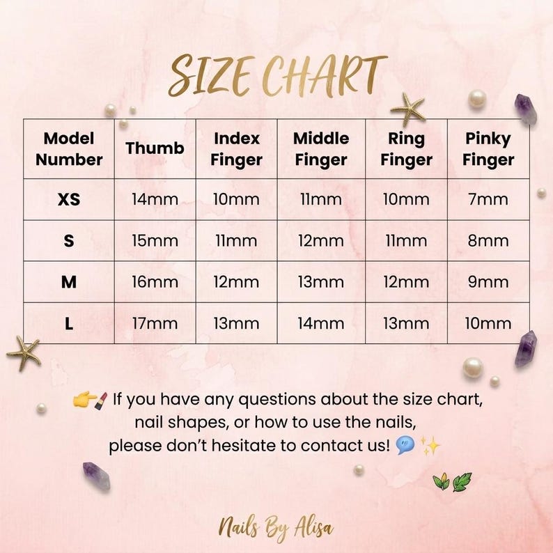 Mermaid Core Press on Nails, 3D Sea Shell Starfish Jelly Design, Luxury ...