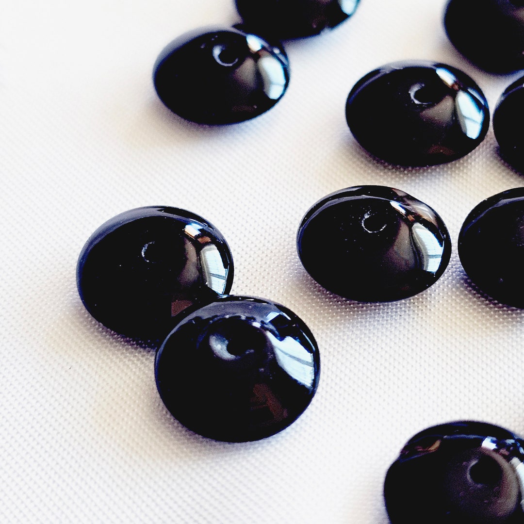 Black Agate Disc Beads, Flat Round Gemstone Beads 4x10 Mm, Lot of 10 ...