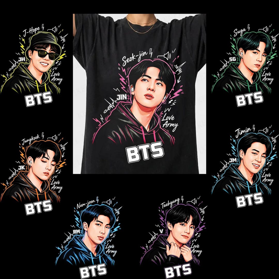 BTS Mitglied Signature Bundle Png, Bangtan Boys Merch, BTS World Tour ...