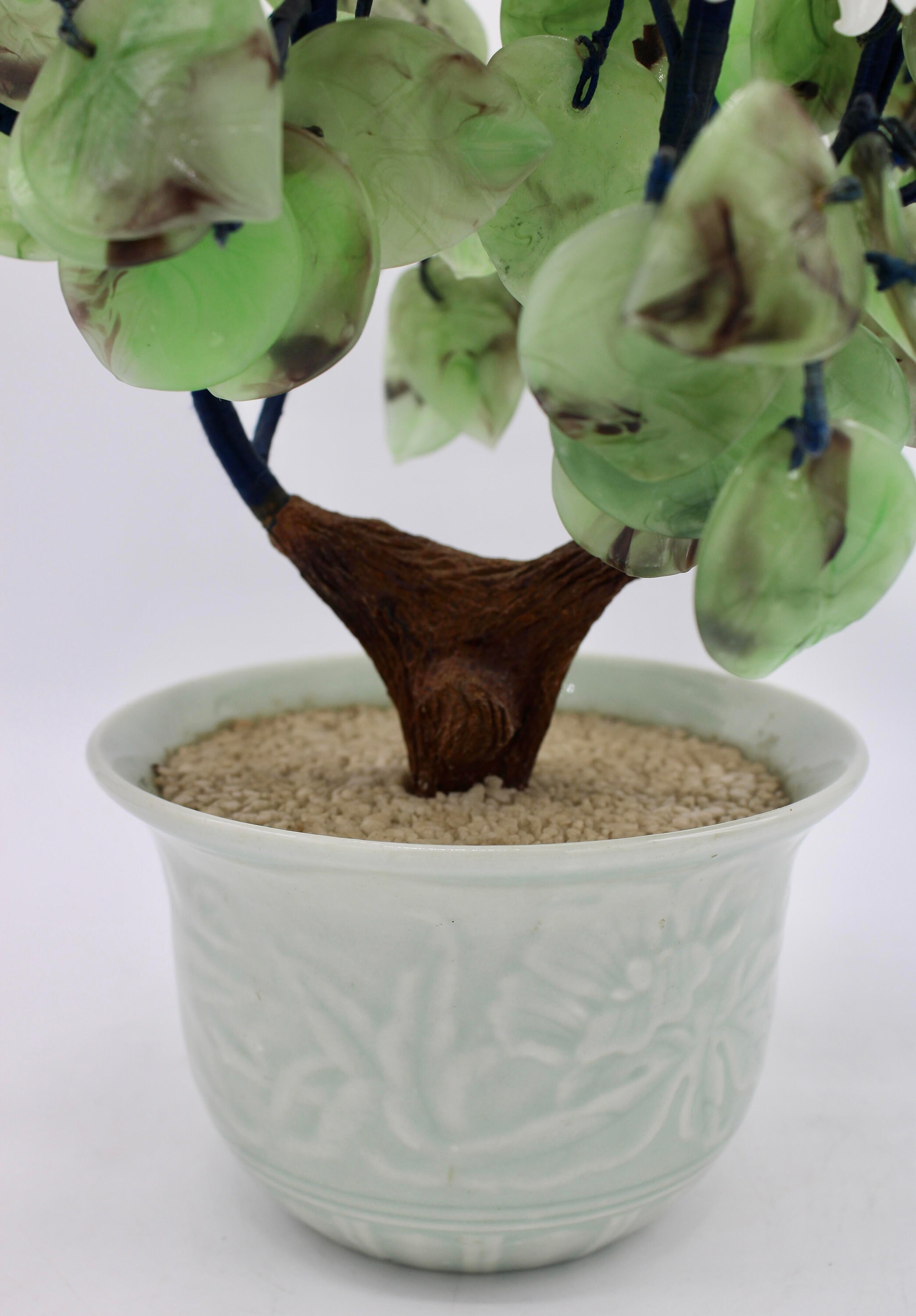 Art Objects Vintage Mid 20th Century Italian Jade Flowering Bonsai Tree ...