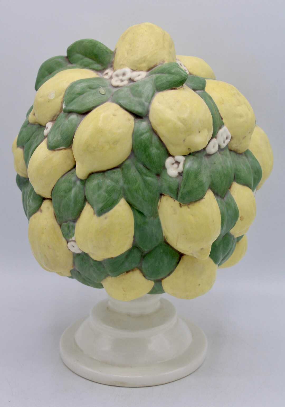 Vintage Italian Ceramic Lemon Tree With Flowers - Etsy