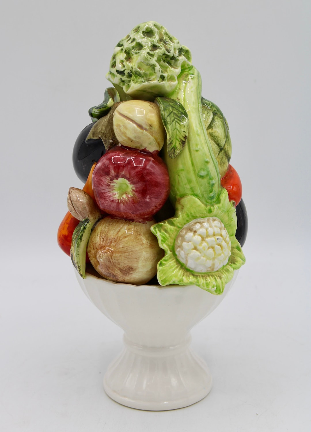 Vintage Italian Ceramic Fruit and Vegetable Topiary - Etsy