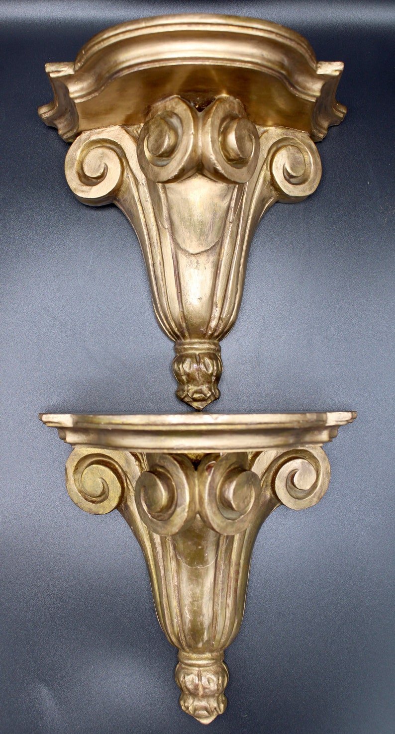 Italian Neoclassical Giltwood Wall Shelves a Pair - Etsy