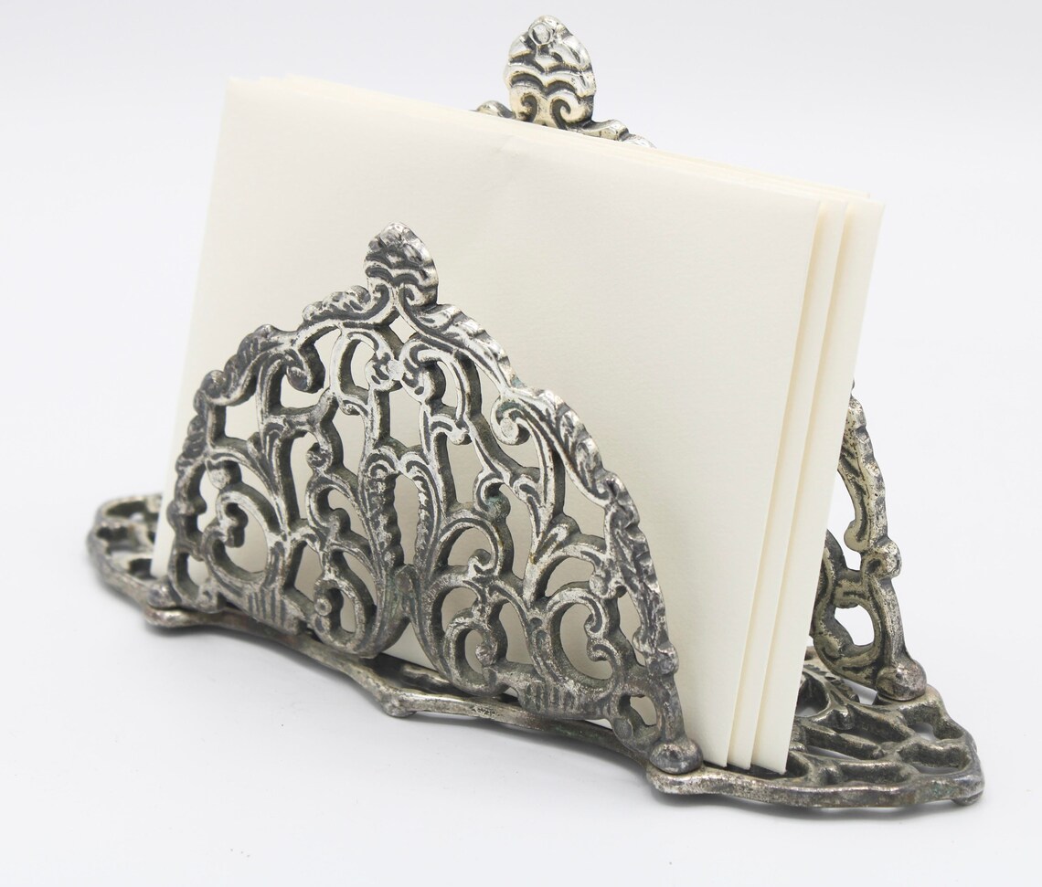Vintage Italian Silver Plate Letter Rack - Etsy