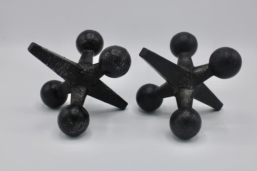 Mid Century Modern Black Iron Jacks - Etsy