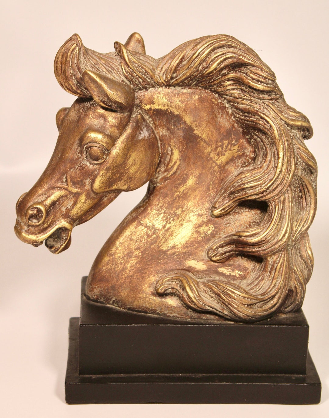 Vintage English Traditional Papier-mâché Horse Head Sculpture - Etsy
