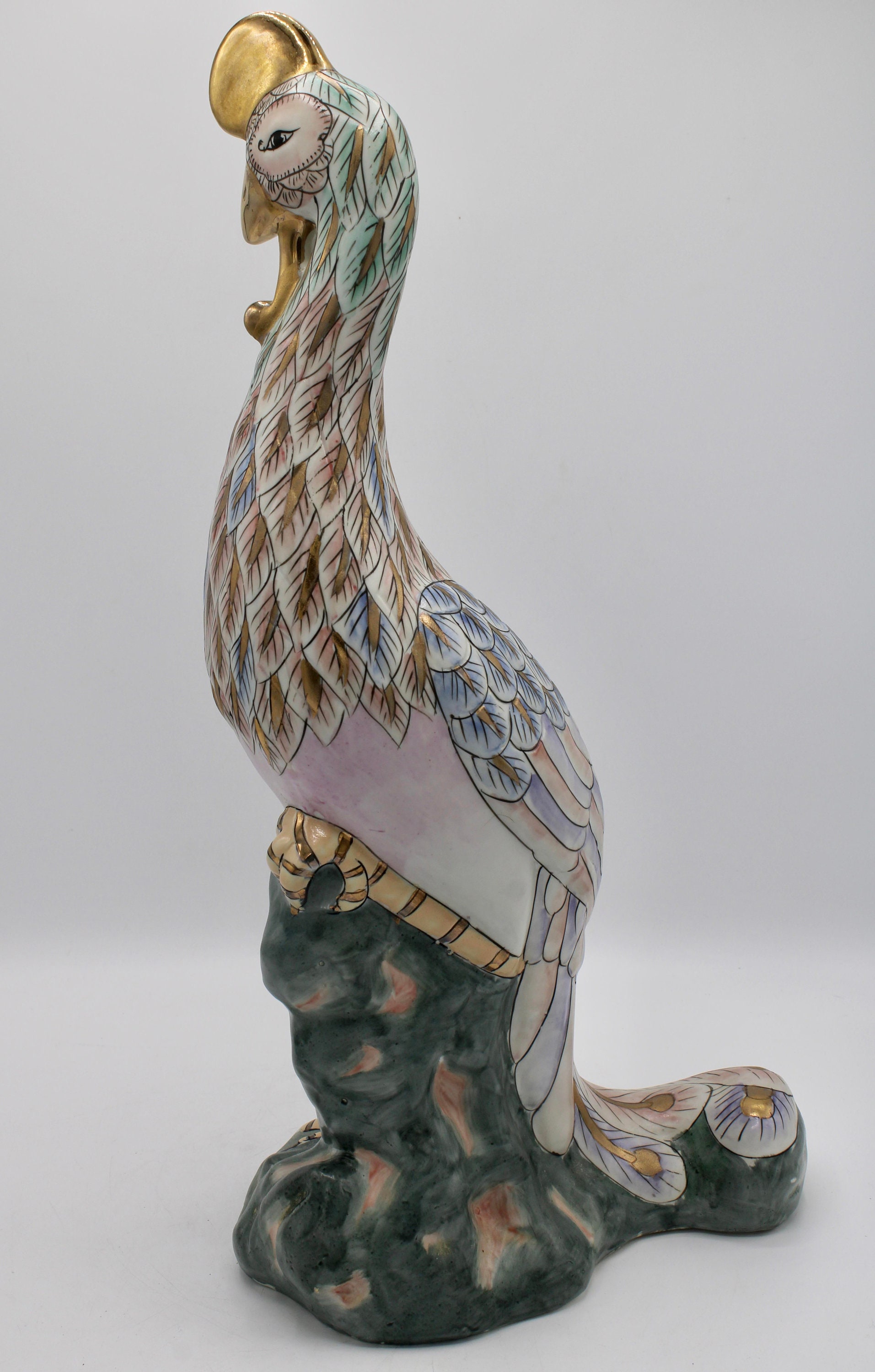 Vintage Asian Ceramic Phoenix Bird Statue - Etsy