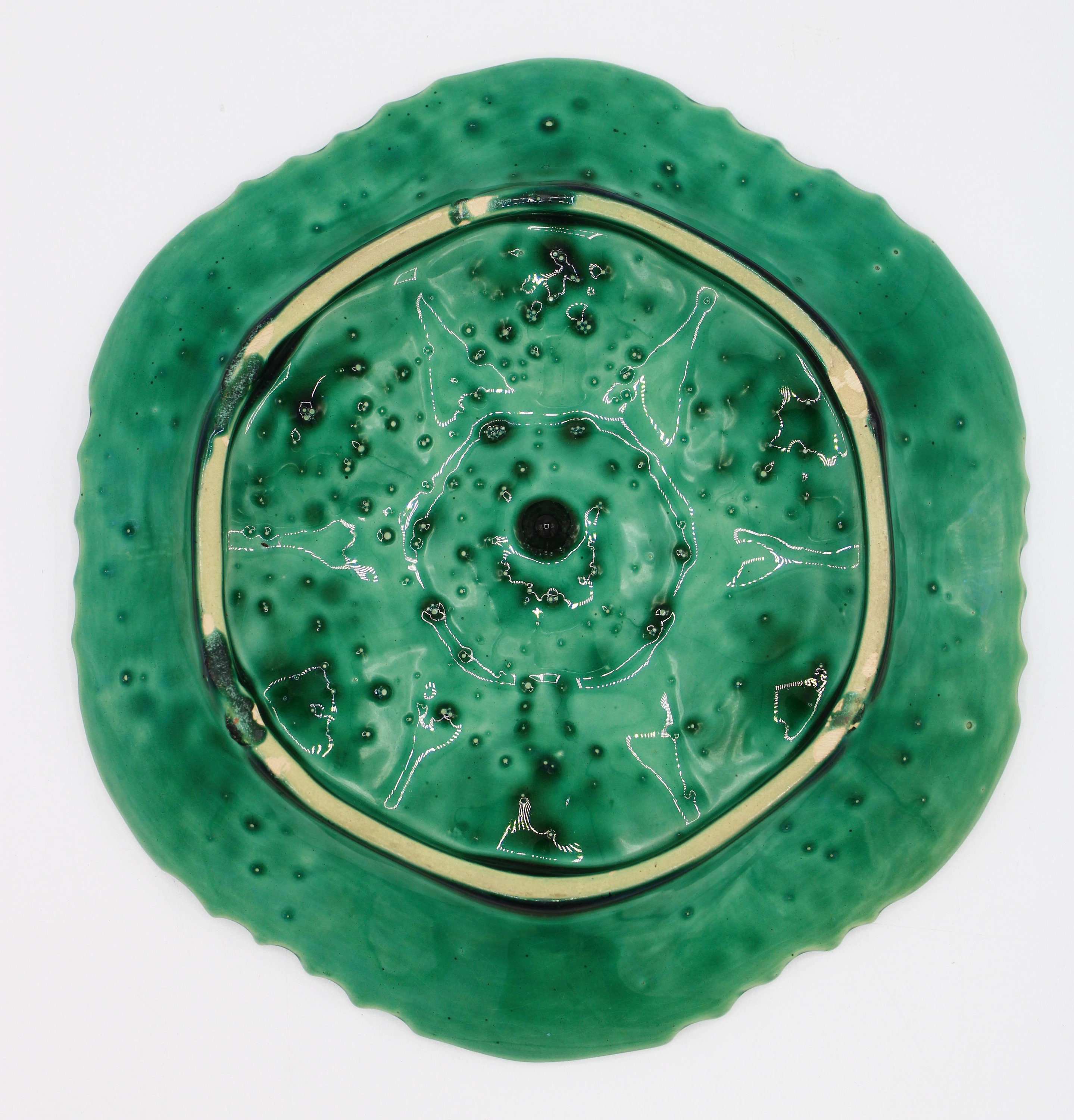 Antique English Mint Green Majolica Oyster Plate - Etsy