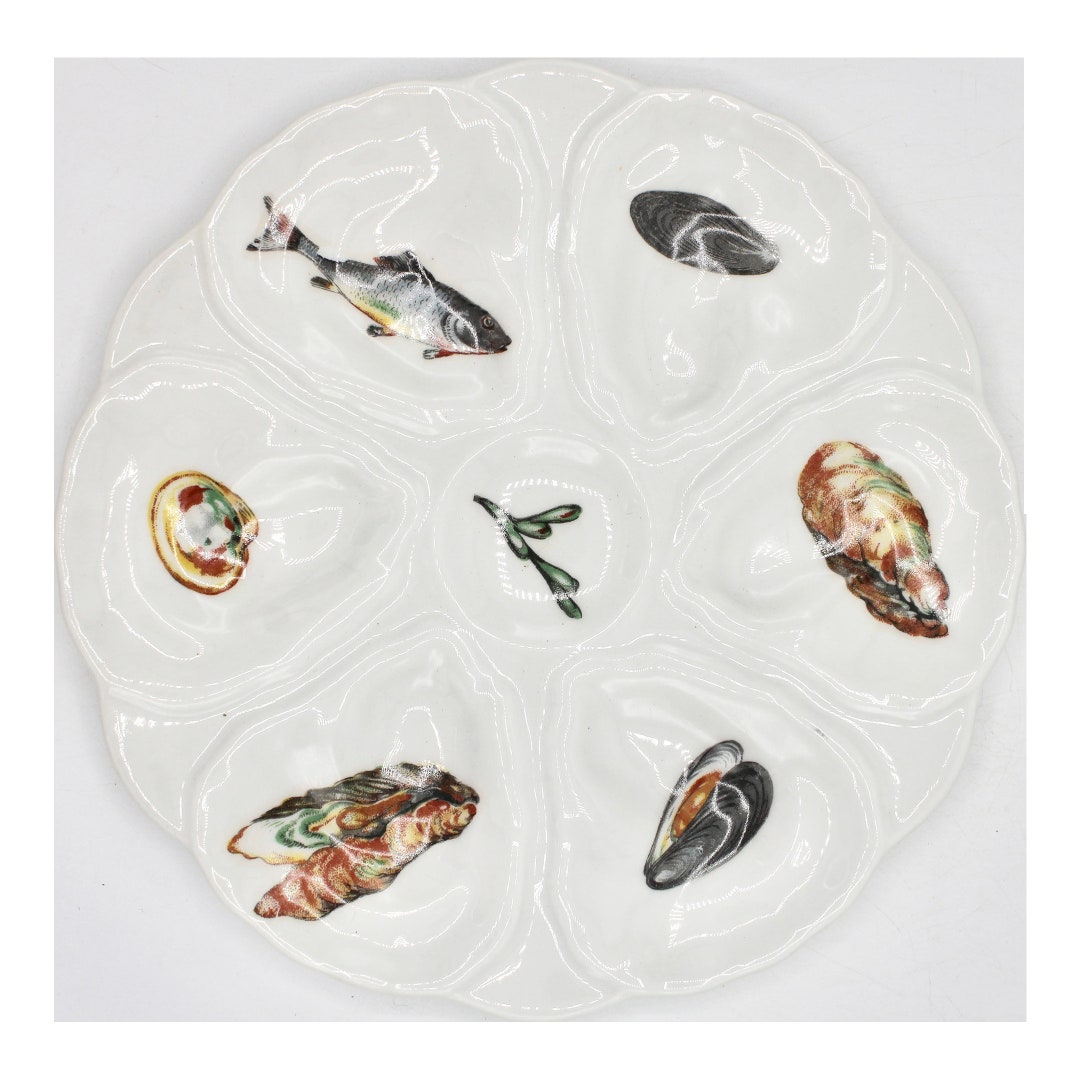 Mid Century French Crustacean Oyster Plate - Etsy