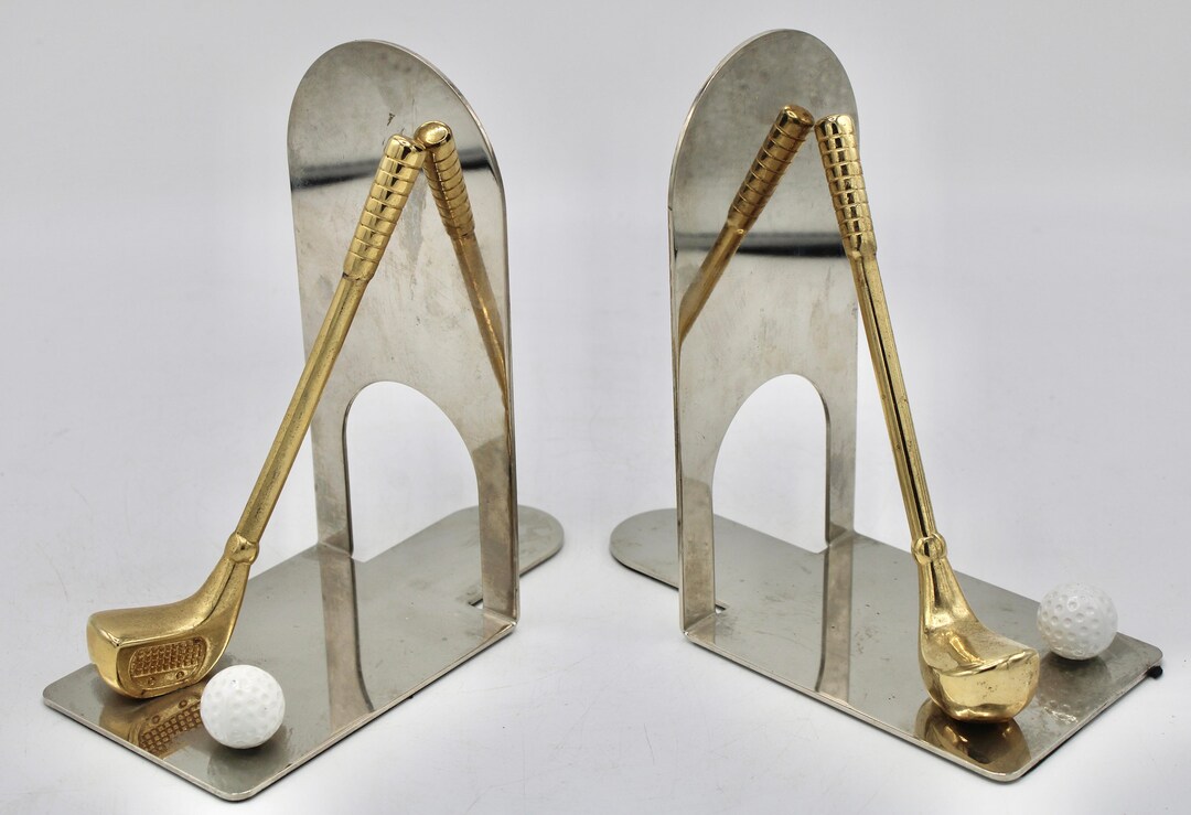 Vintage Traditional Golf Club Bookends - Etsy