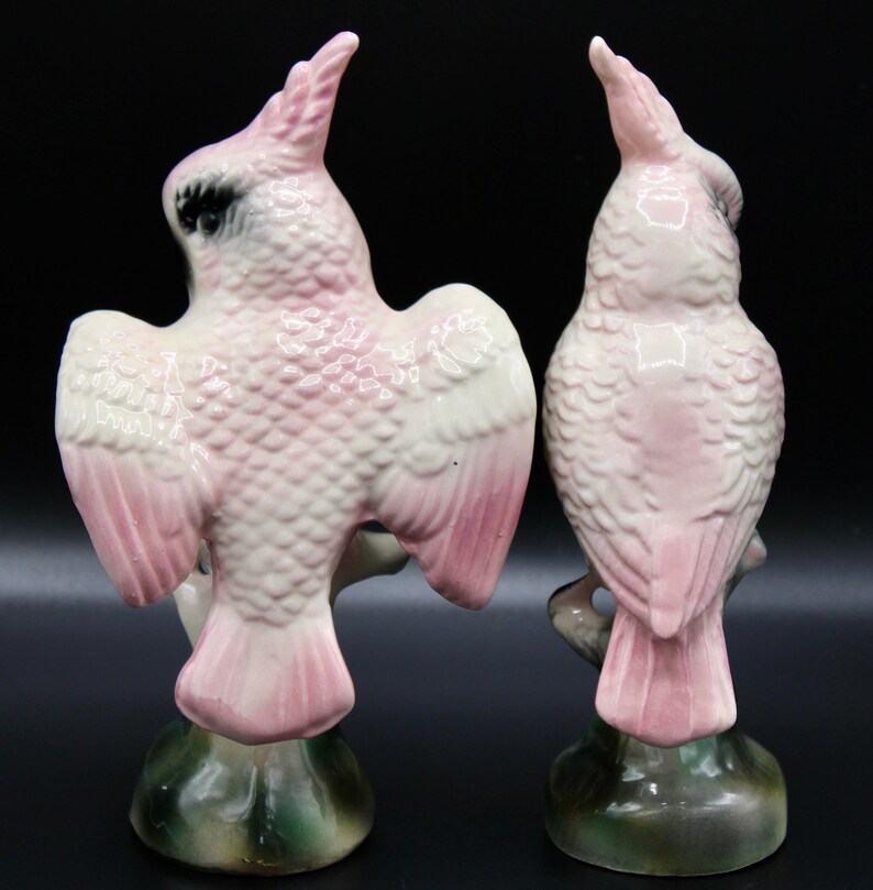 Vintage Pink Ceramic Cockatoo Parrot Bird Figurines a Pair | Etsy Vintage Pink Ceramic Cockatoo Parrot Bird Figurines a Pair | Etsy