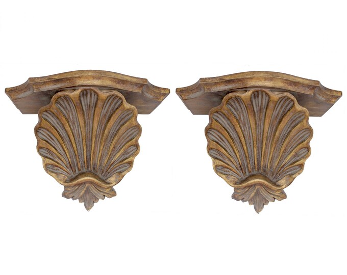 Vintage Italian Seashell Wall Shelves - Etsy