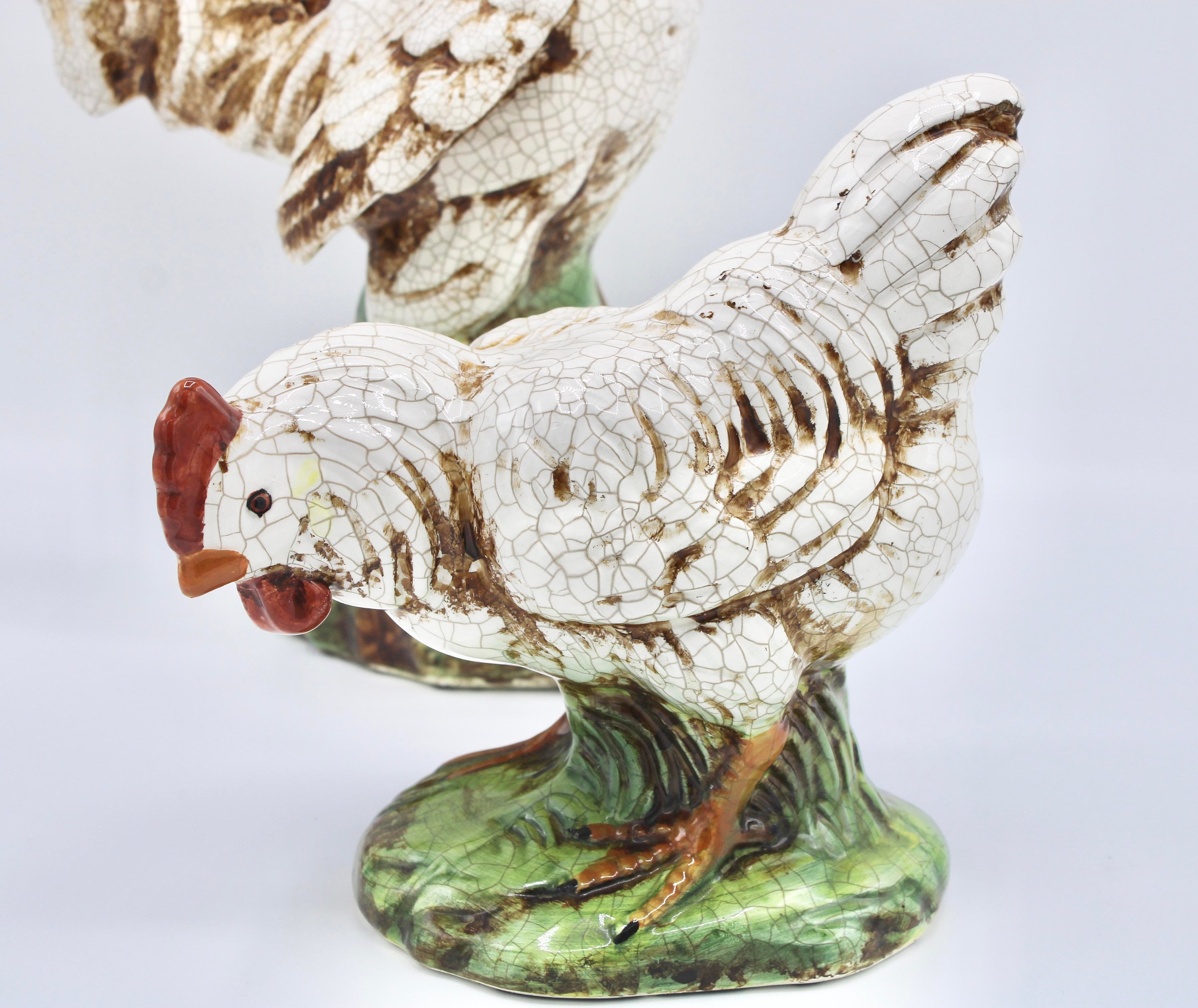 Vintage Farmhouse / French Country Ceramic Chickens Rooster and Hen - Etsy