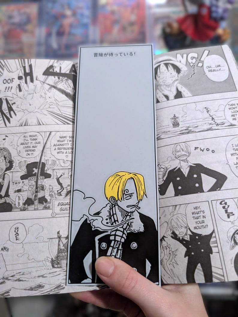 One Piece Anime Inspired 3D Bookmark - Sanji - Etsy