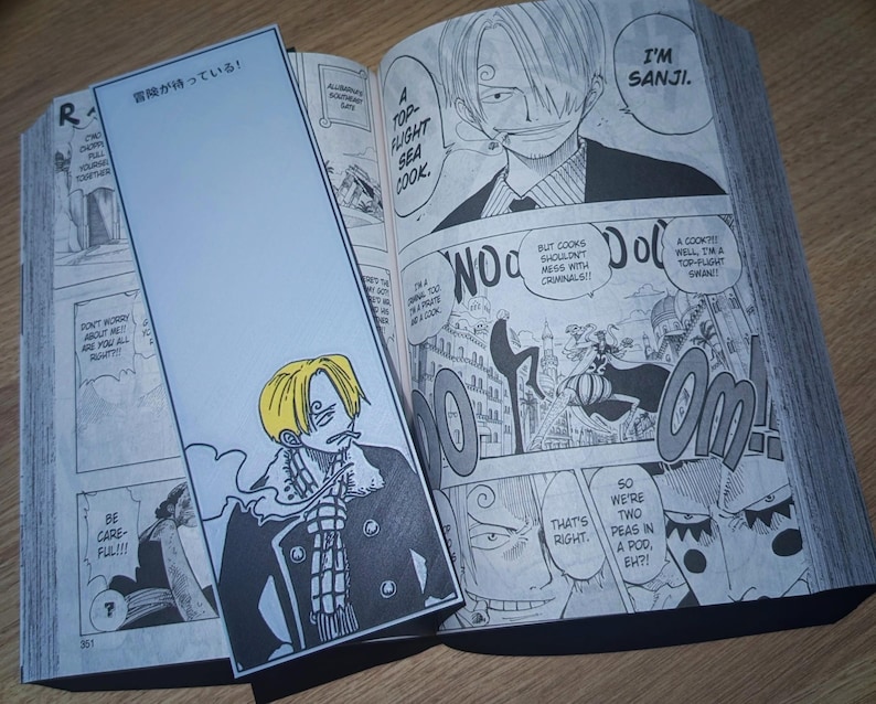 One Piece Anime Inspired 3D Bookmark - Sanji - Etsy