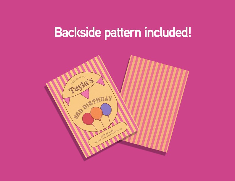Circus Birthday Invite, Carnival Birthday Invitations, Girl 3rd ...