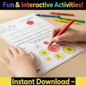 ABC Alphabet Worksheets for Kids A to Z | 26 Pages Preschool Tracing ...