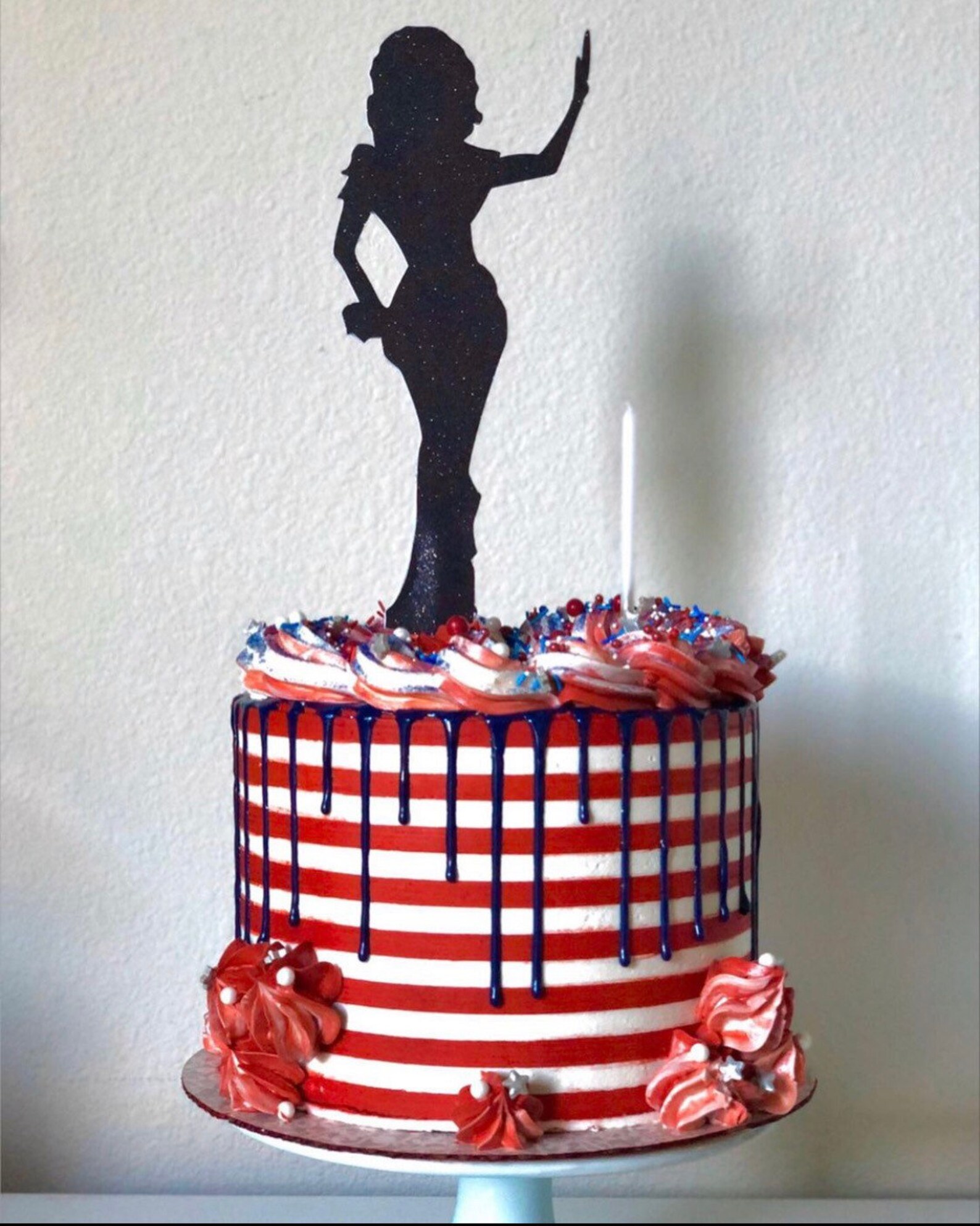 Rupaul Glitter Cake Topper - Etsy