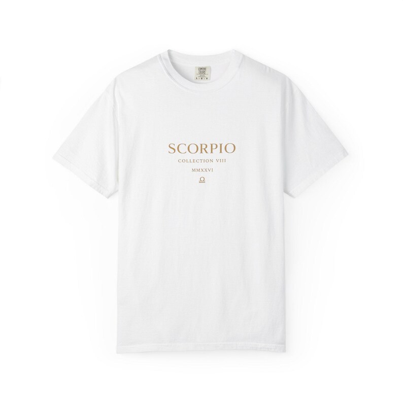 Oversized Scorpio Celestial Graphic Tee, Garment-dyed Cotton Apparel - Etsy